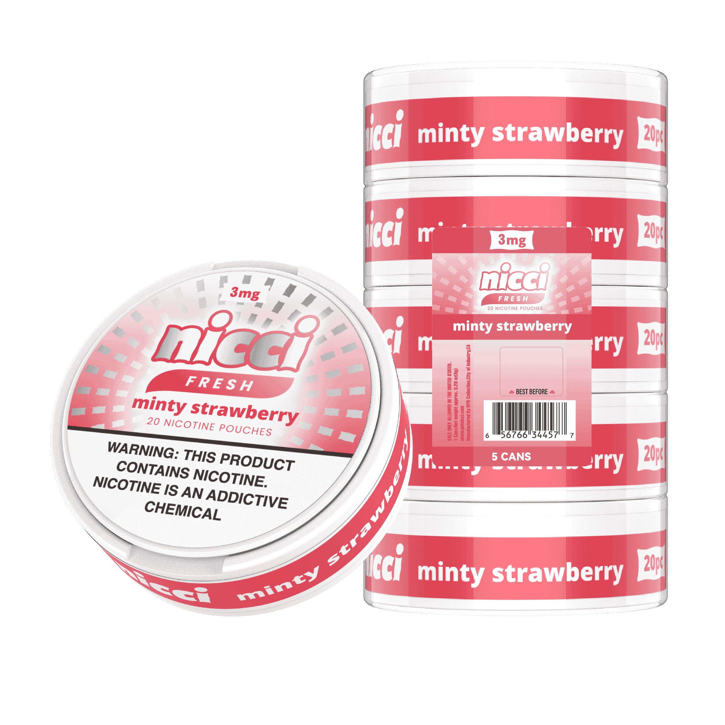 Nicci Fresh - Minty Strawberry (5/pack) – SKWZD